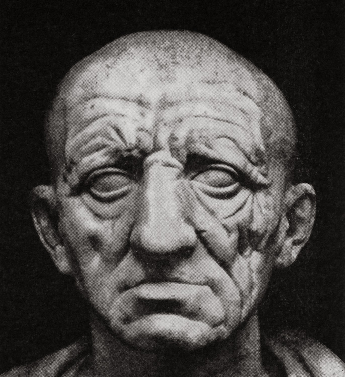 Head of an old man. Marble. Mid-1st century B.C. Rome, Torlonia Museum ...